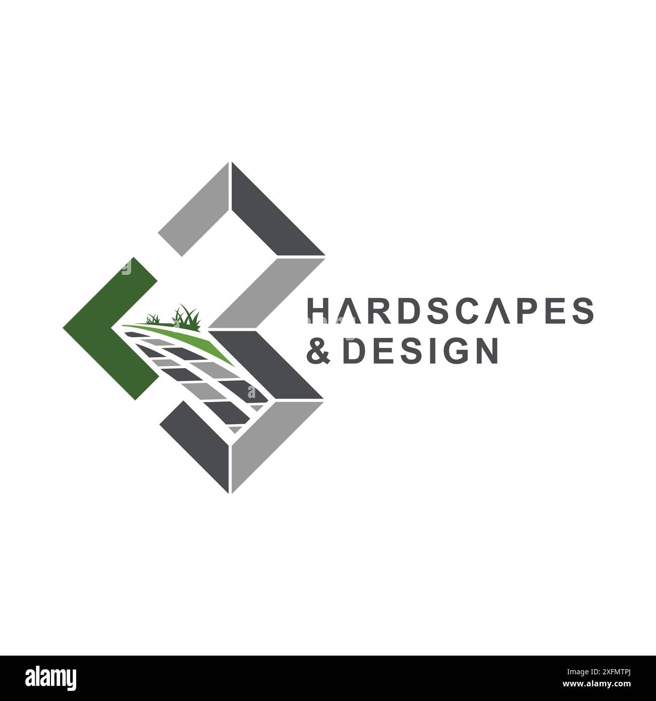 Lawn management, Landscaping Logo Design Vector Stock Vector Image ...