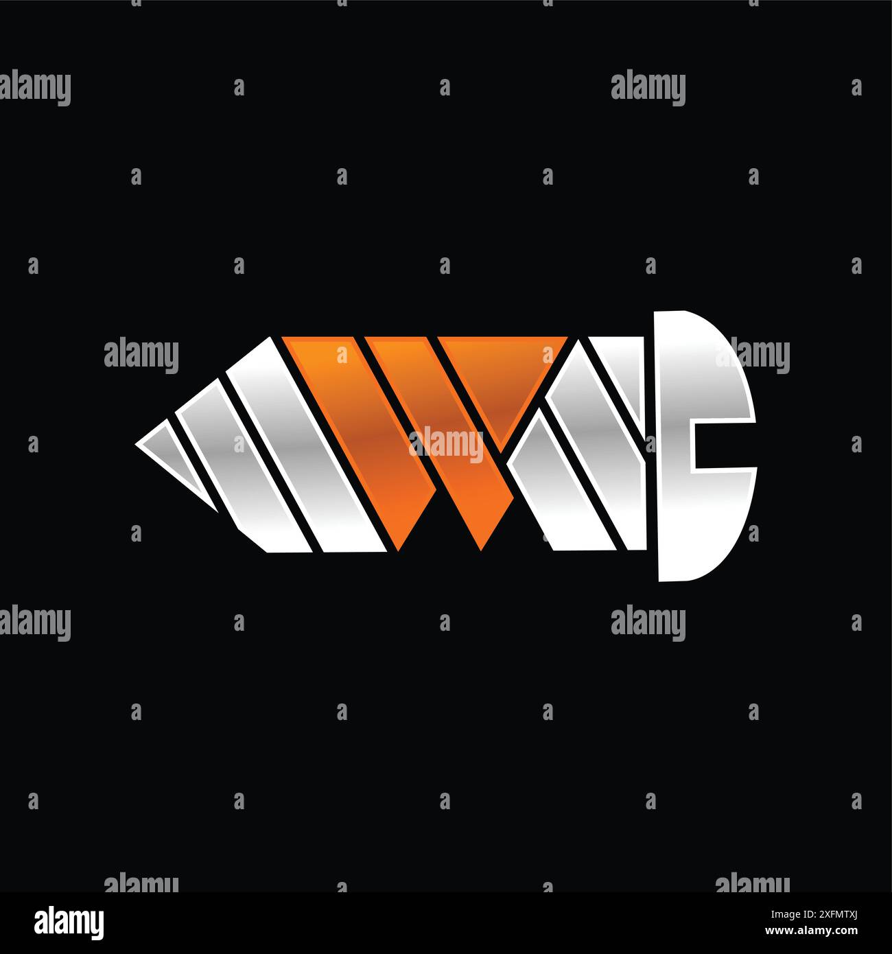 Industrial Solutions Initial W with black background Stock Vector Image ...