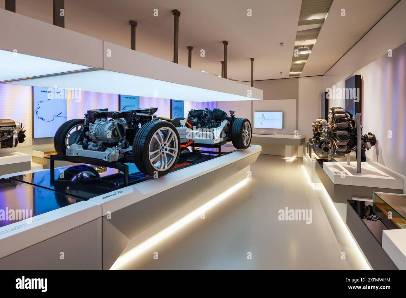 Munich, Germany - July 08, 2021: BMW E-engine Emp 242.130 model in BMW ...