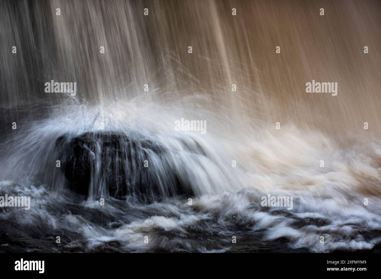 Water hitting rock, Cauldron Force waterfall, West Burton, Richmond ...