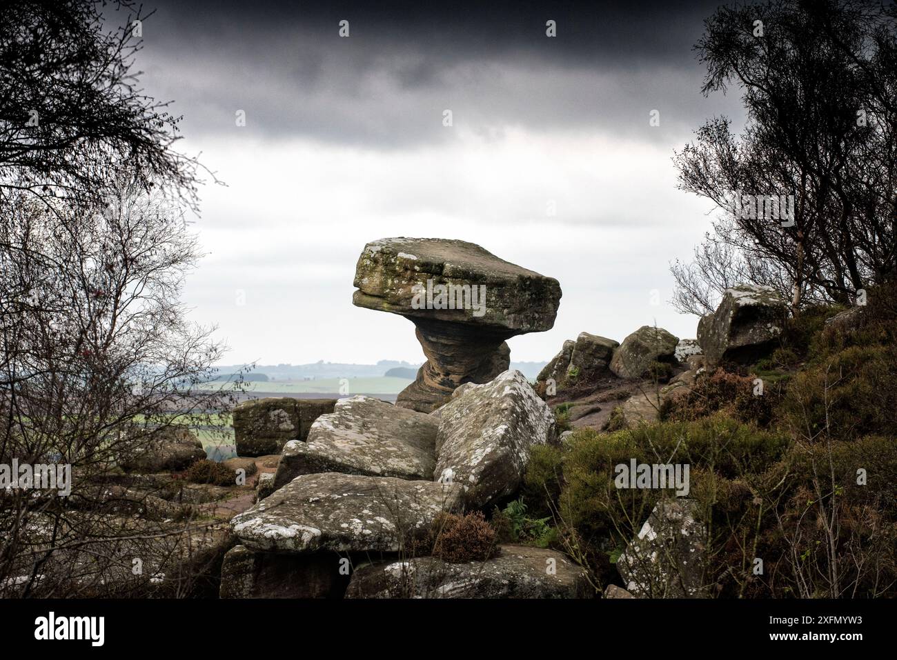 Druids Writing Desk, rock pedestal created by variable erosion of soft ...