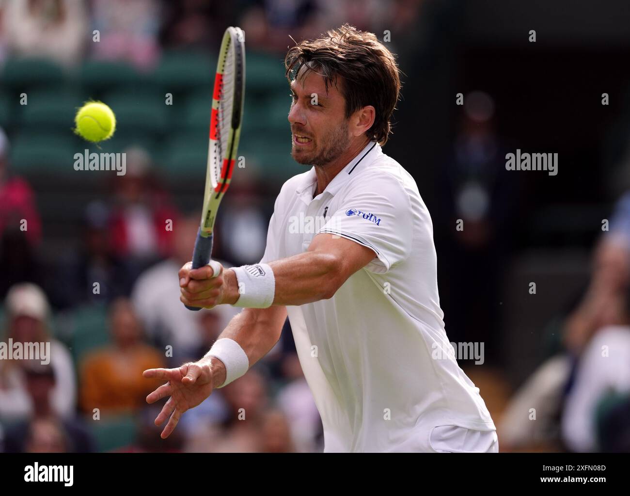 Cameron Norrie in action against Jack Draper (not pictured) on day four ...