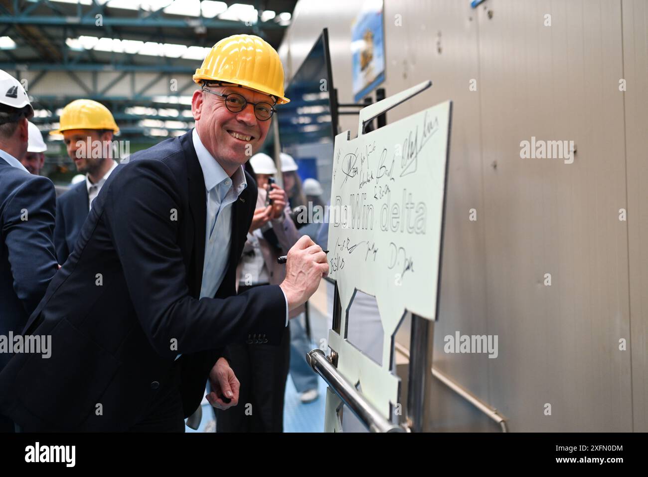 04 July 2024, Lower Saxony, Papenburg: Bernd Eikens, CEO of Meyer Werft ...