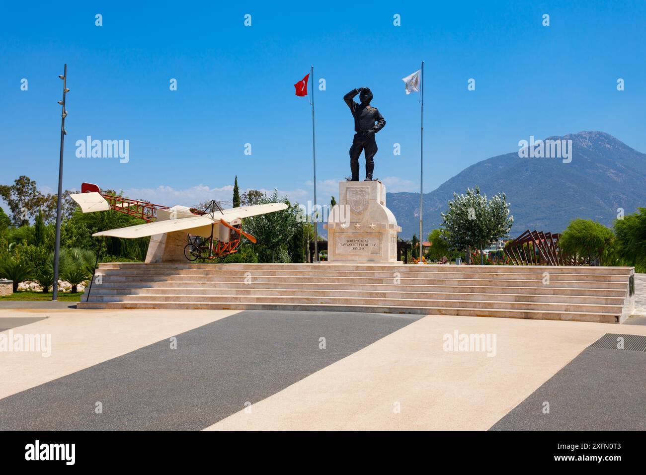 Fethiye, Turkey - July 15, 2022: Sehit Yuzbasi Tayyareci Fethi Bey ...