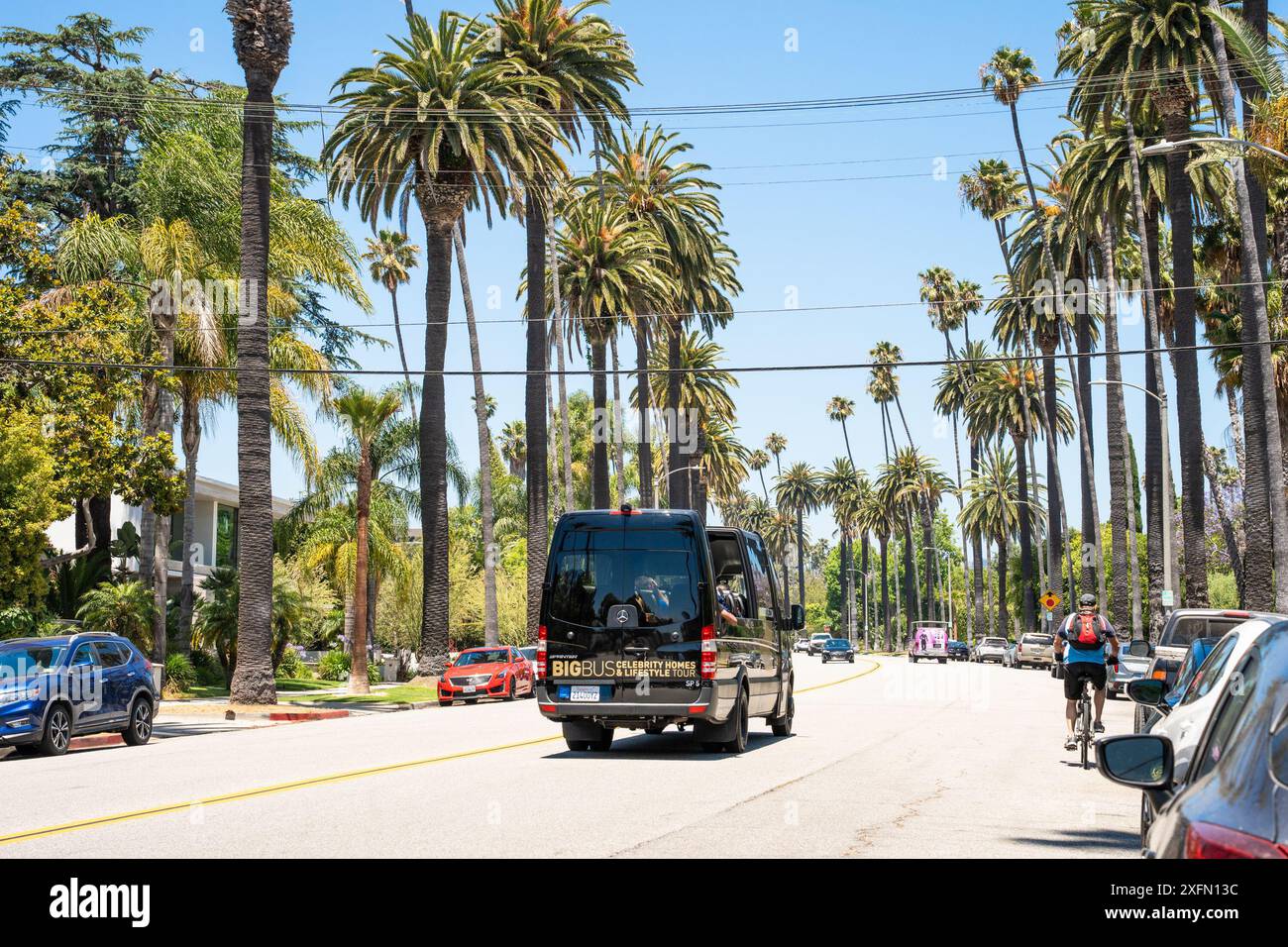 Beverly Hills, CA - June 29, 2024: Street scene along Beverly Hills ...