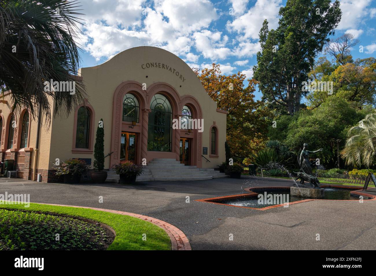 A conservatory in Fitzroy Gardens, Melbourne in Victoria, Australia ...
