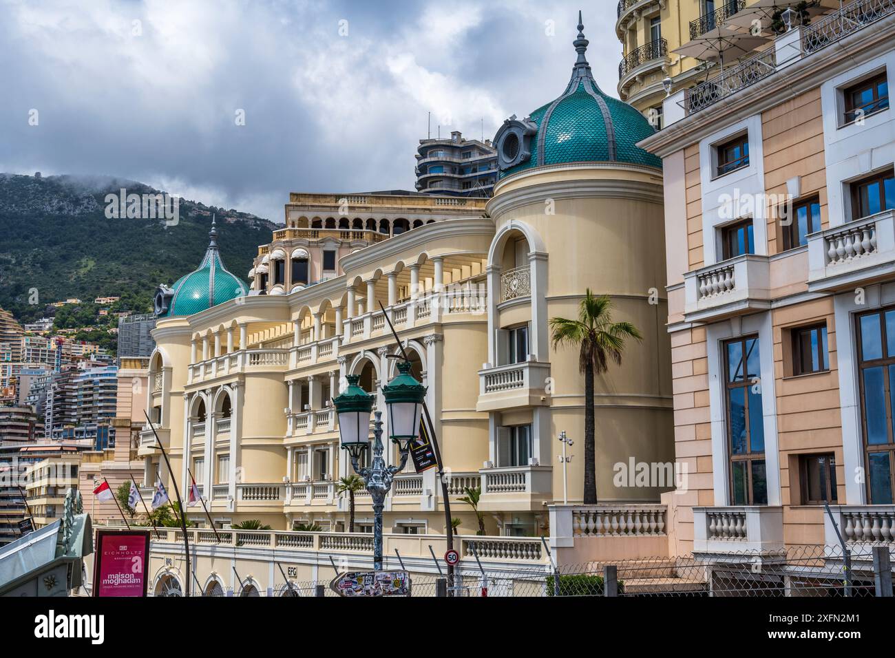 Façade of EFG Bank (Monaco) building, Villa Les Aigles, on Avenue d ...