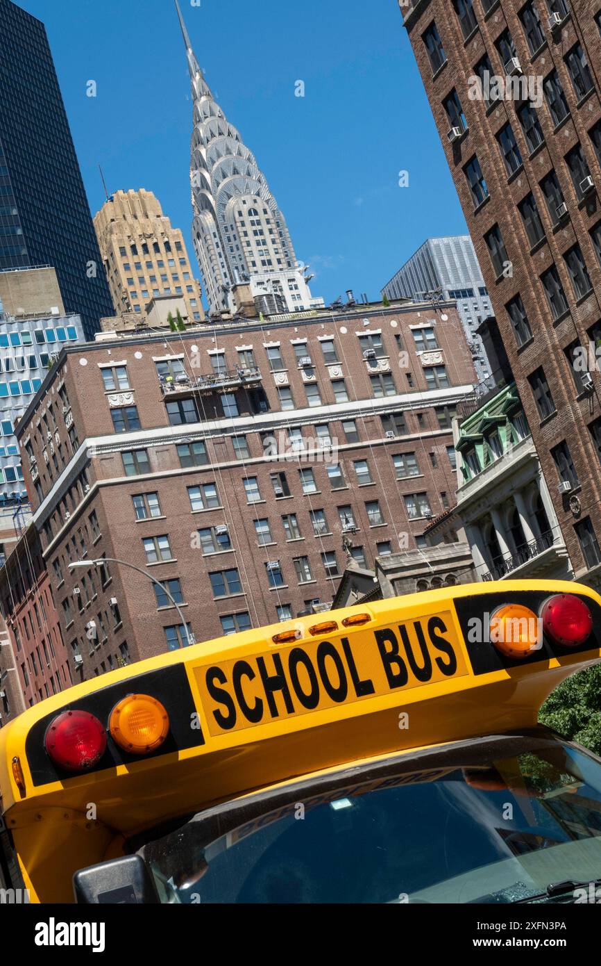 Hey Brett, yellow school bus parked on Park Avenue in Murray Hill ...