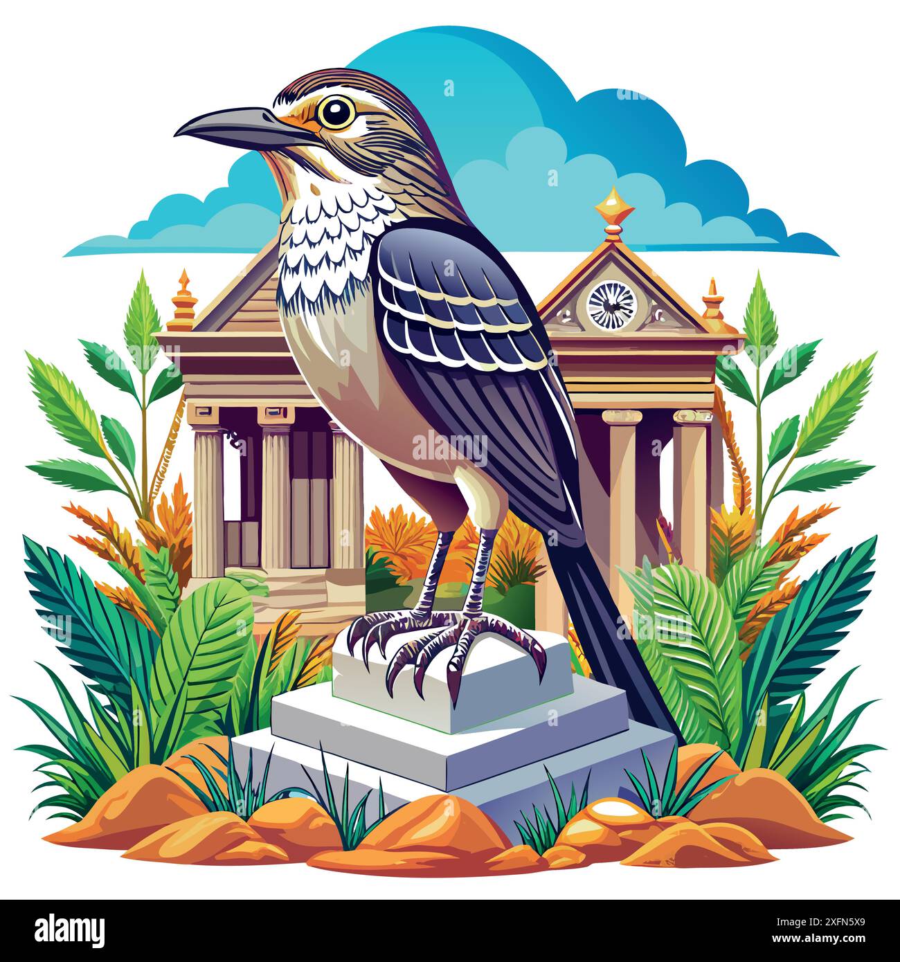 Mockingbird silhouette Cut Out Stock Images & Pictures - Alamy