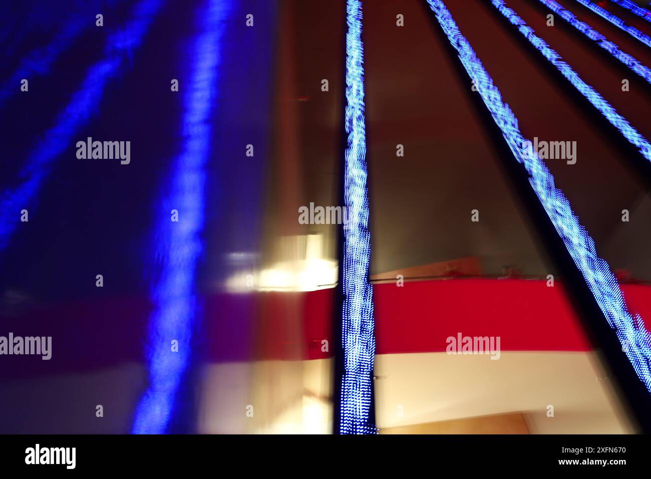 Colorful red, blue and white led lights background Stock Photo - Alamy