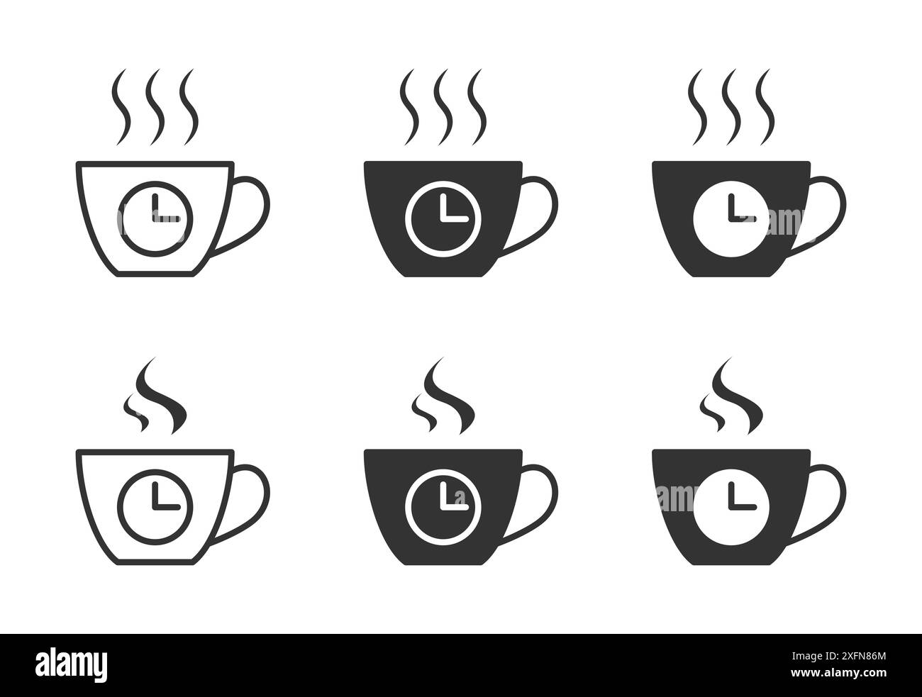 Coffee break icon. Tea time icon. Coffee time symbol. Break design ...