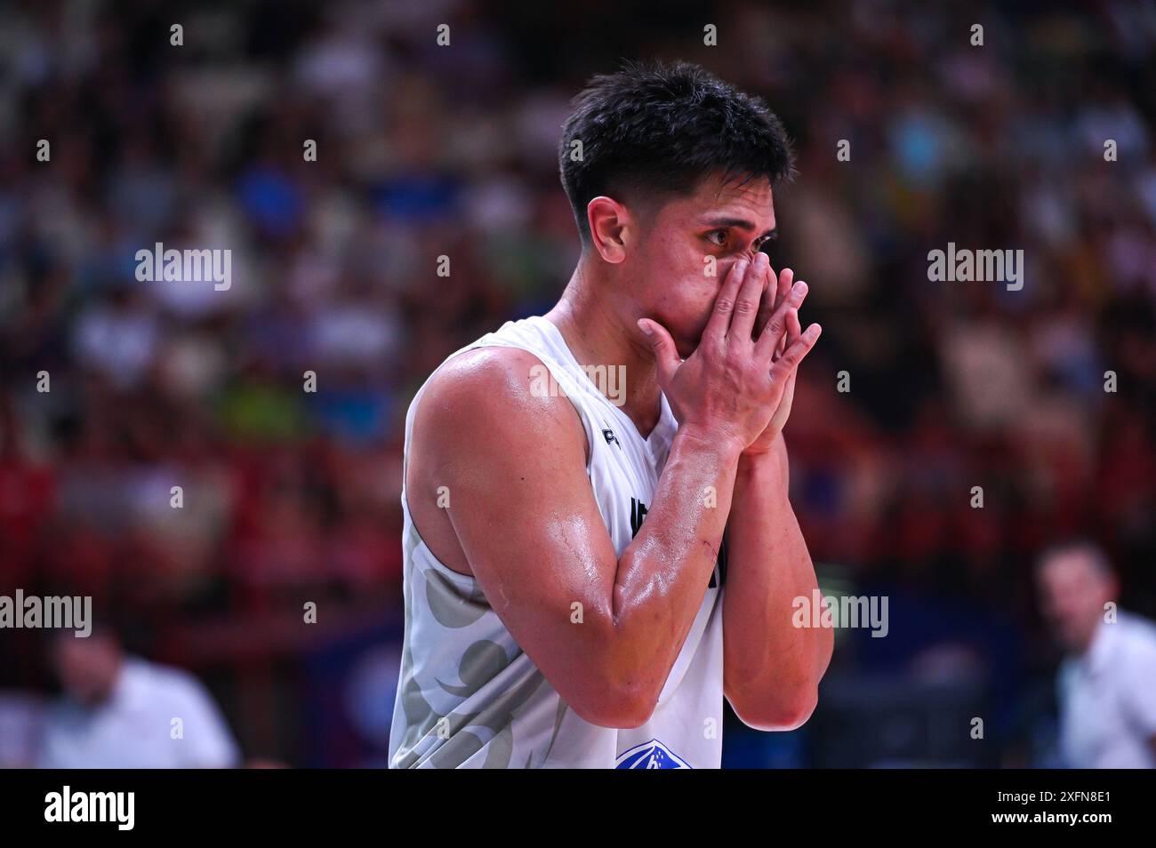1 Reuben Te Rangi of New Zealand is playing during the FIBA Olympic ...