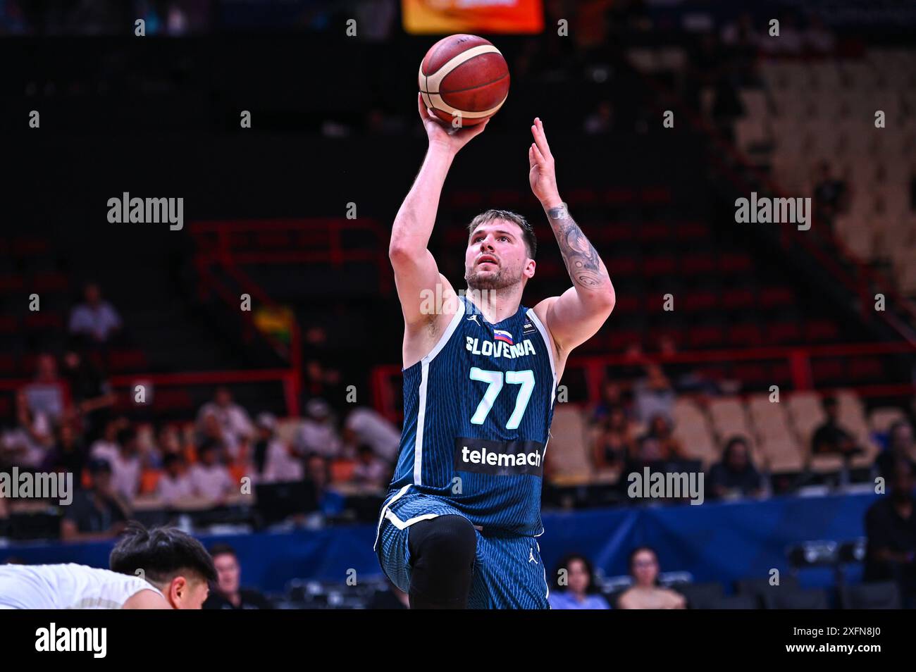 77 Luka Doncic of Slovenia is playing during the FIBA Olympic ...