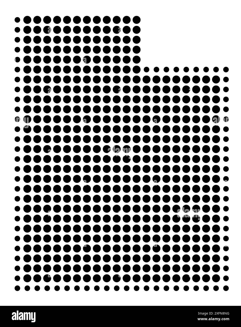 Symbol Map of the State Utah (United States of America) showing the ...