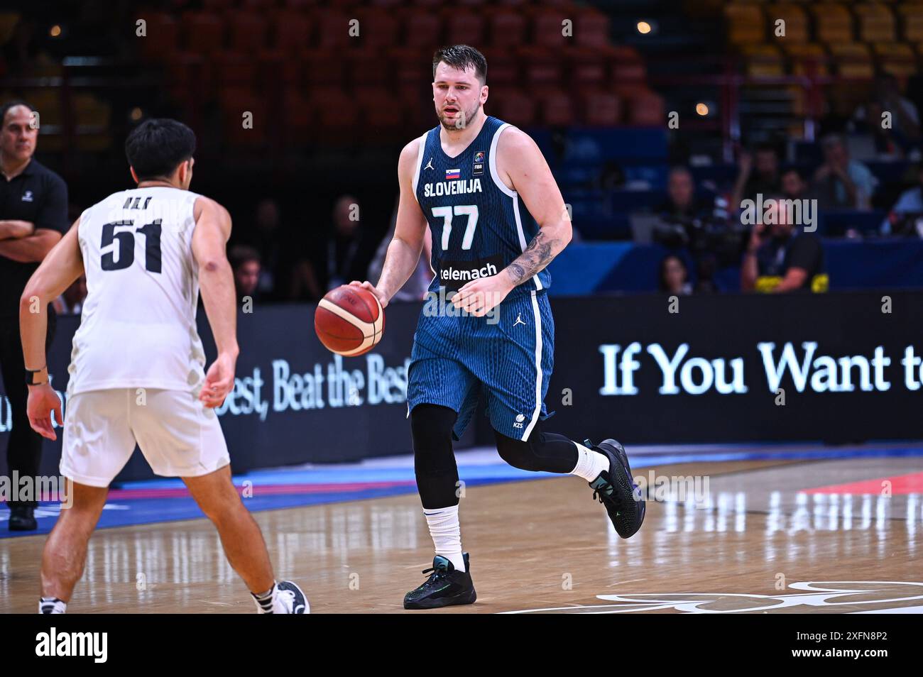 77 Luka Doncic of Slovenia is playing during the FIBA Olympic ...