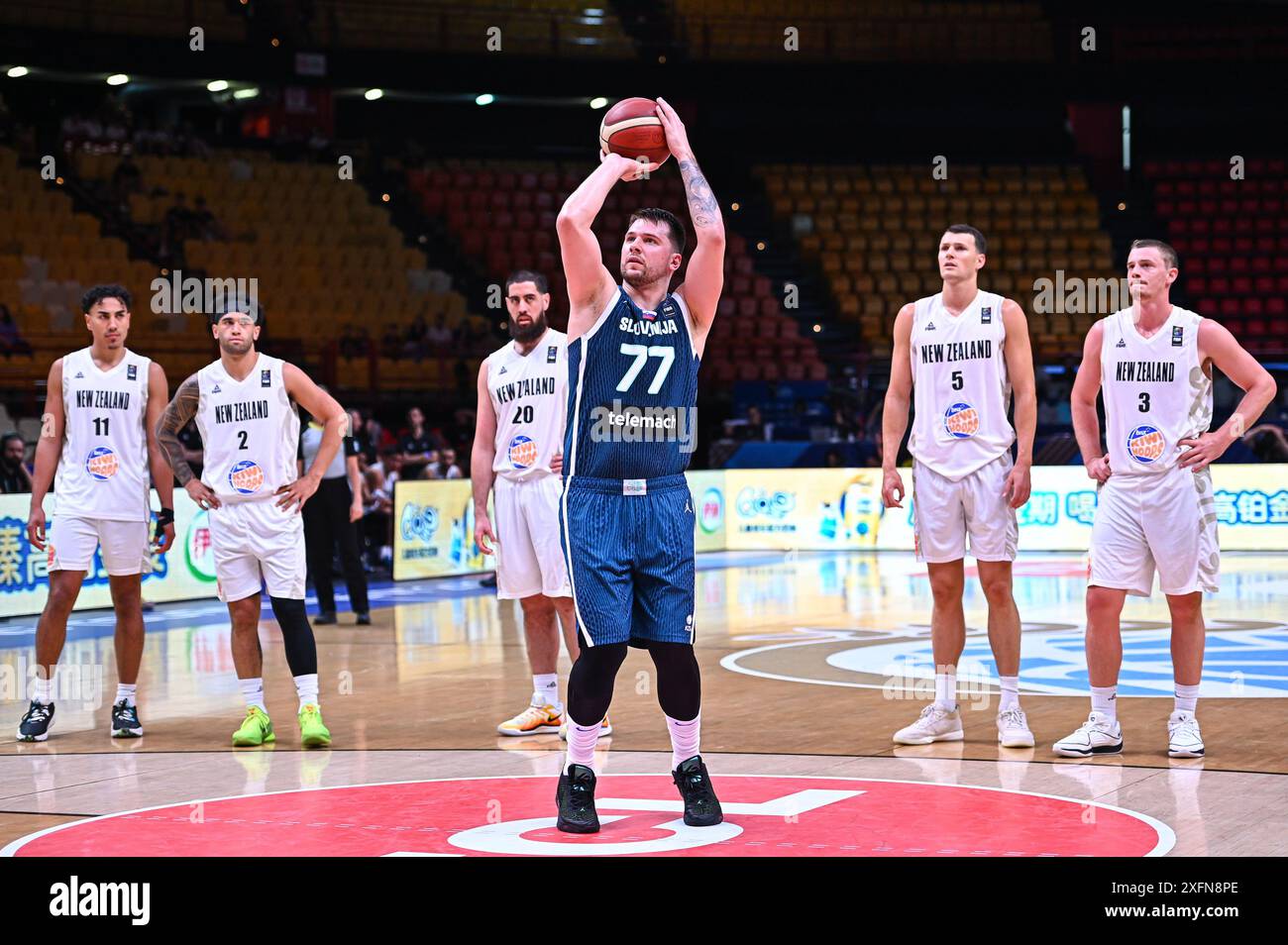 77 Luka Doncic of Slovenia is playing during the FIBA Olympic ...
