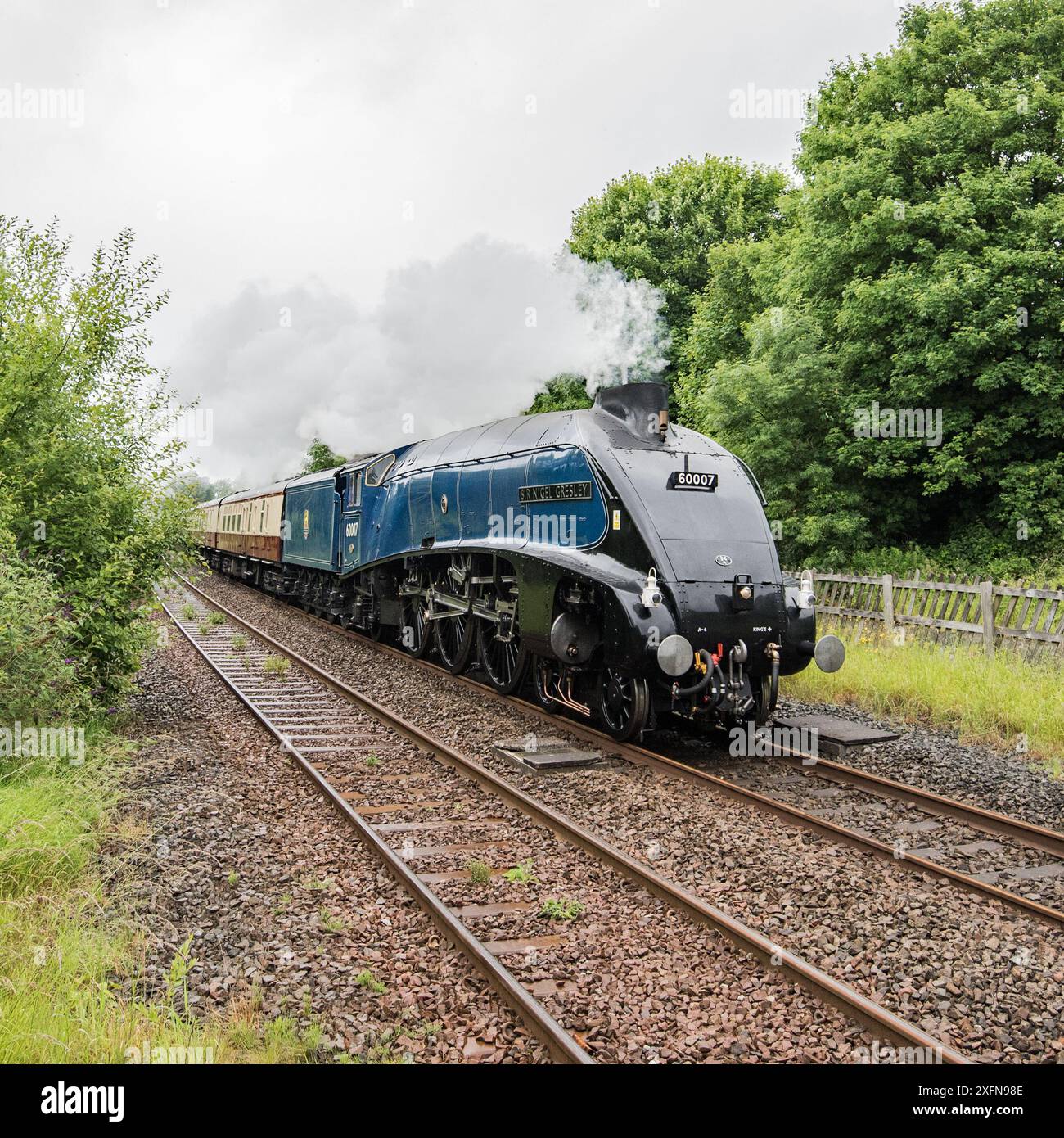 Sir Nigel Gresley steam locomotive, 60007,on the Settle & Carlisle line ...