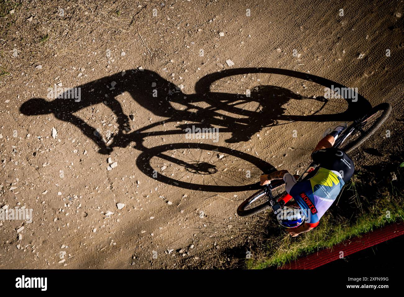 Training before the World Cup cross country mountain bike race, July 4 ...