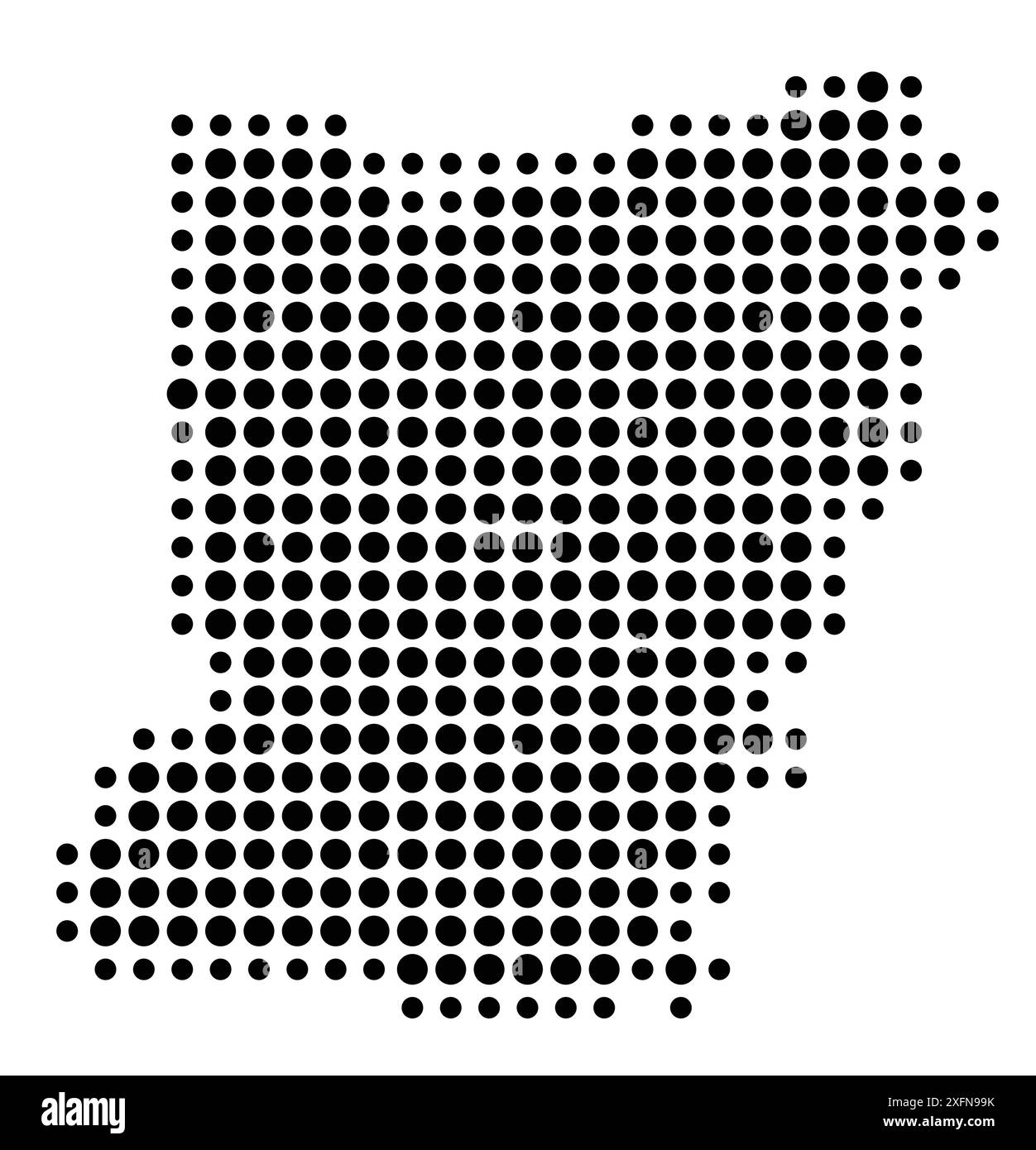 Symbol Map of the Département Mayenne (France) showing the state ...