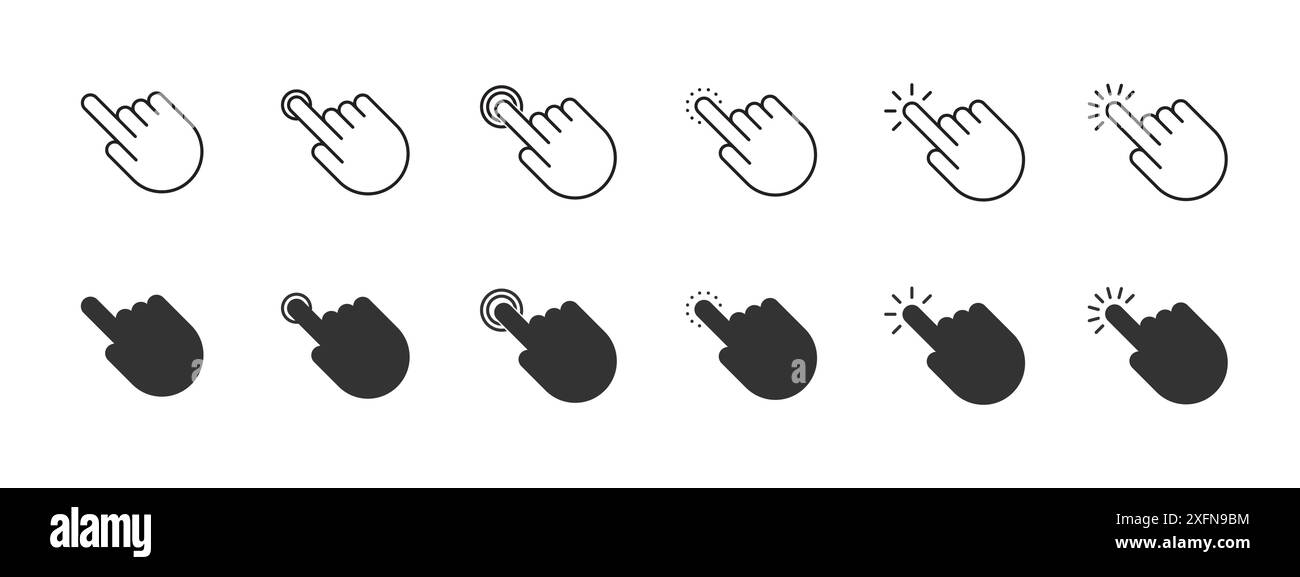 Hand cursor screen Stock Vector Images - Alamy