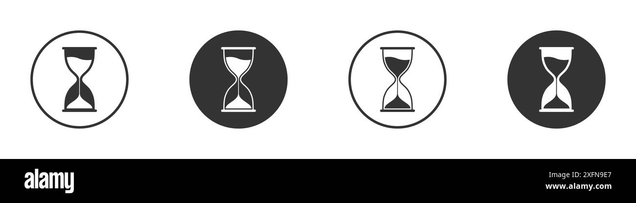 Hour Glass Icon Set Flat Vector Illustration Stock Vector Image And Art Alamy