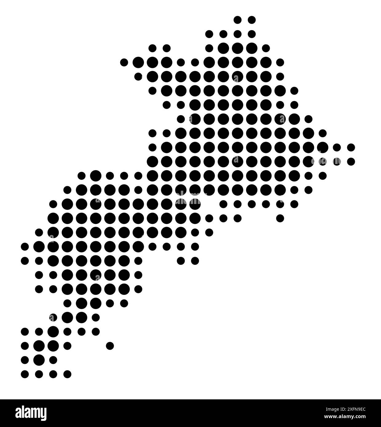 Symbol Map of the Département Haute-Garonne (France) showing the state ...