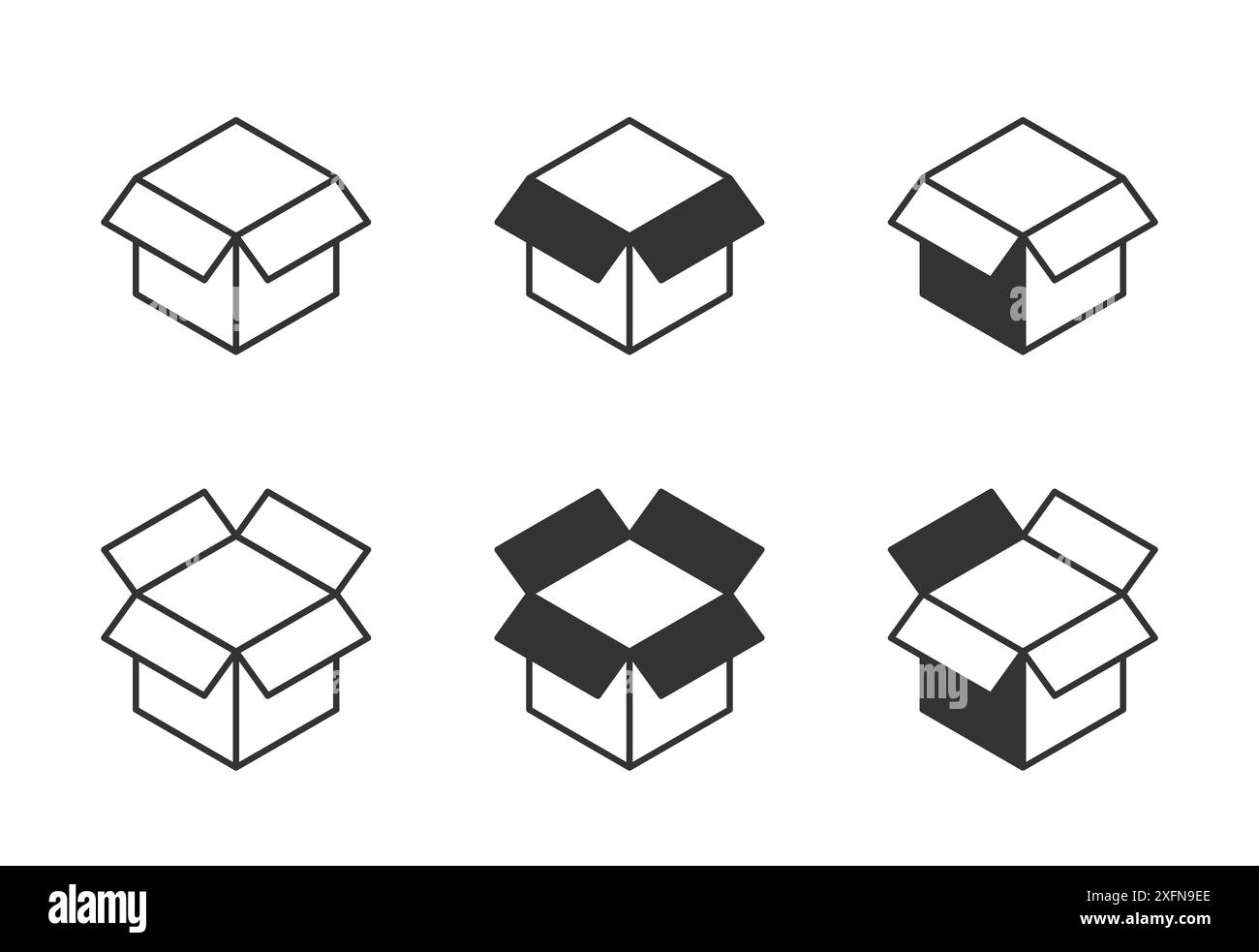 Open box ixon set. Vector illustration Stock Vector Image & Art - Alamy