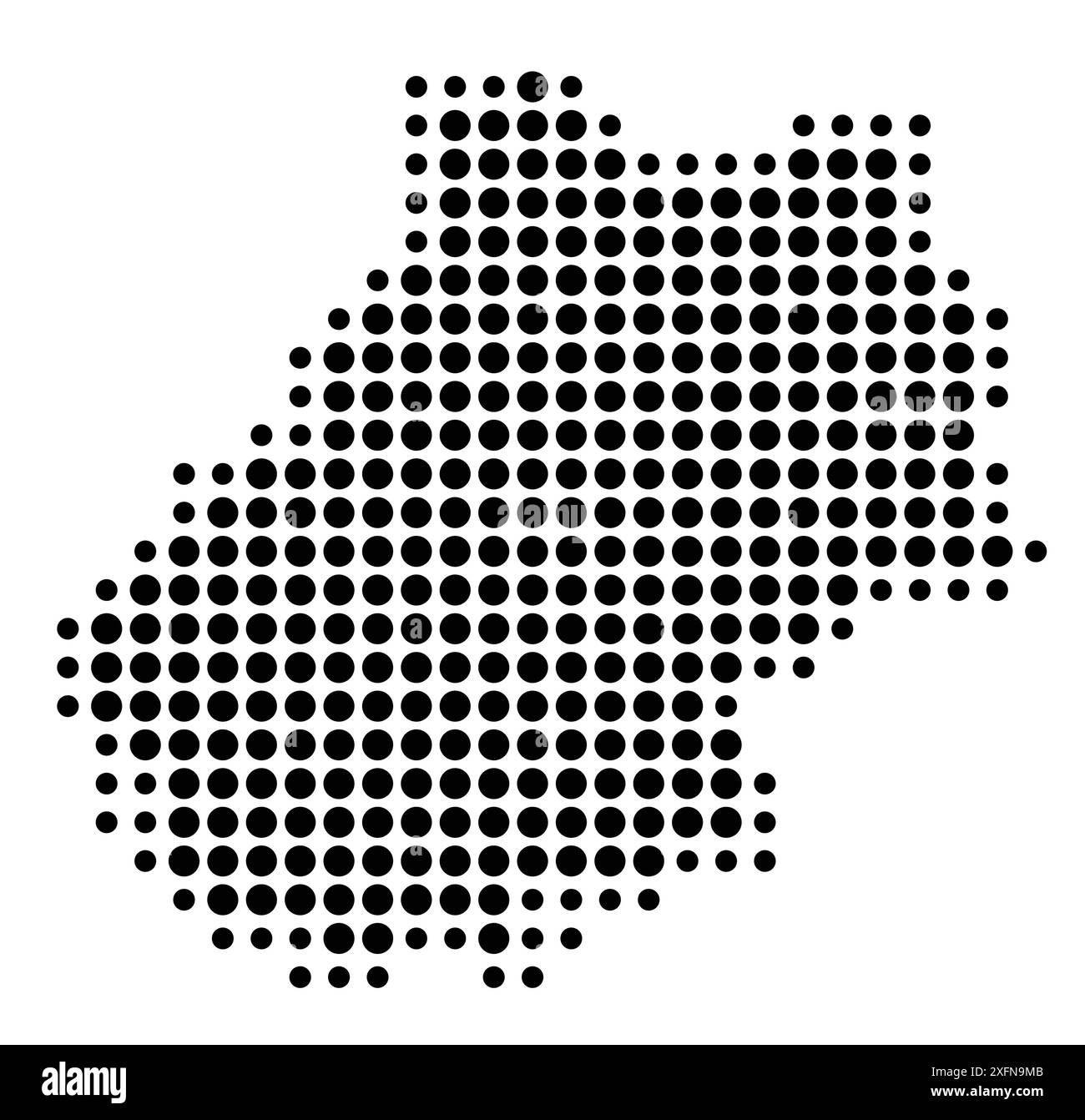 Symbol Map of the Département Lot (France) showing the state/province ...