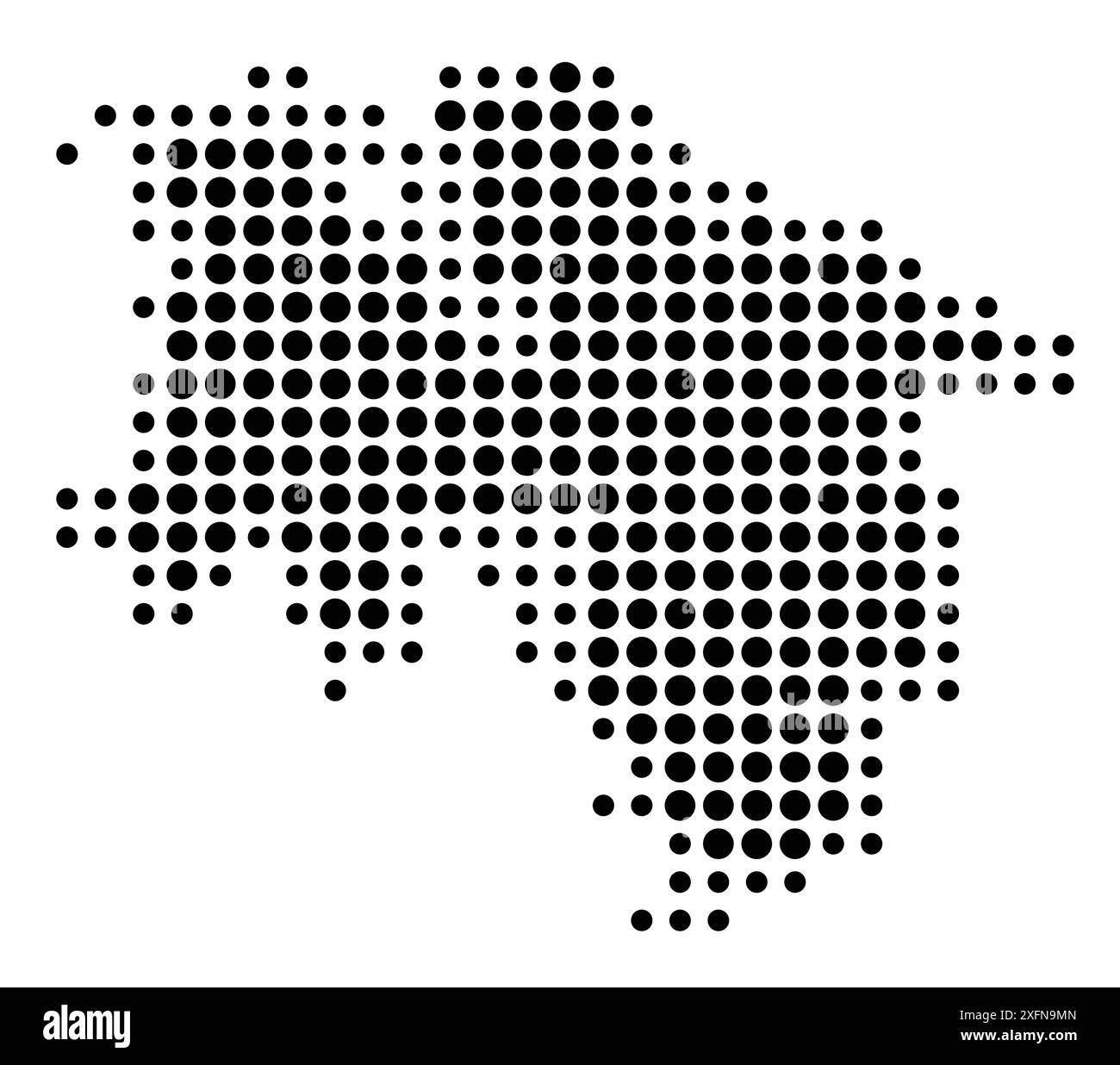 Symbol Map of the Bundesland Niedersachsen (Germany) showing the state ...