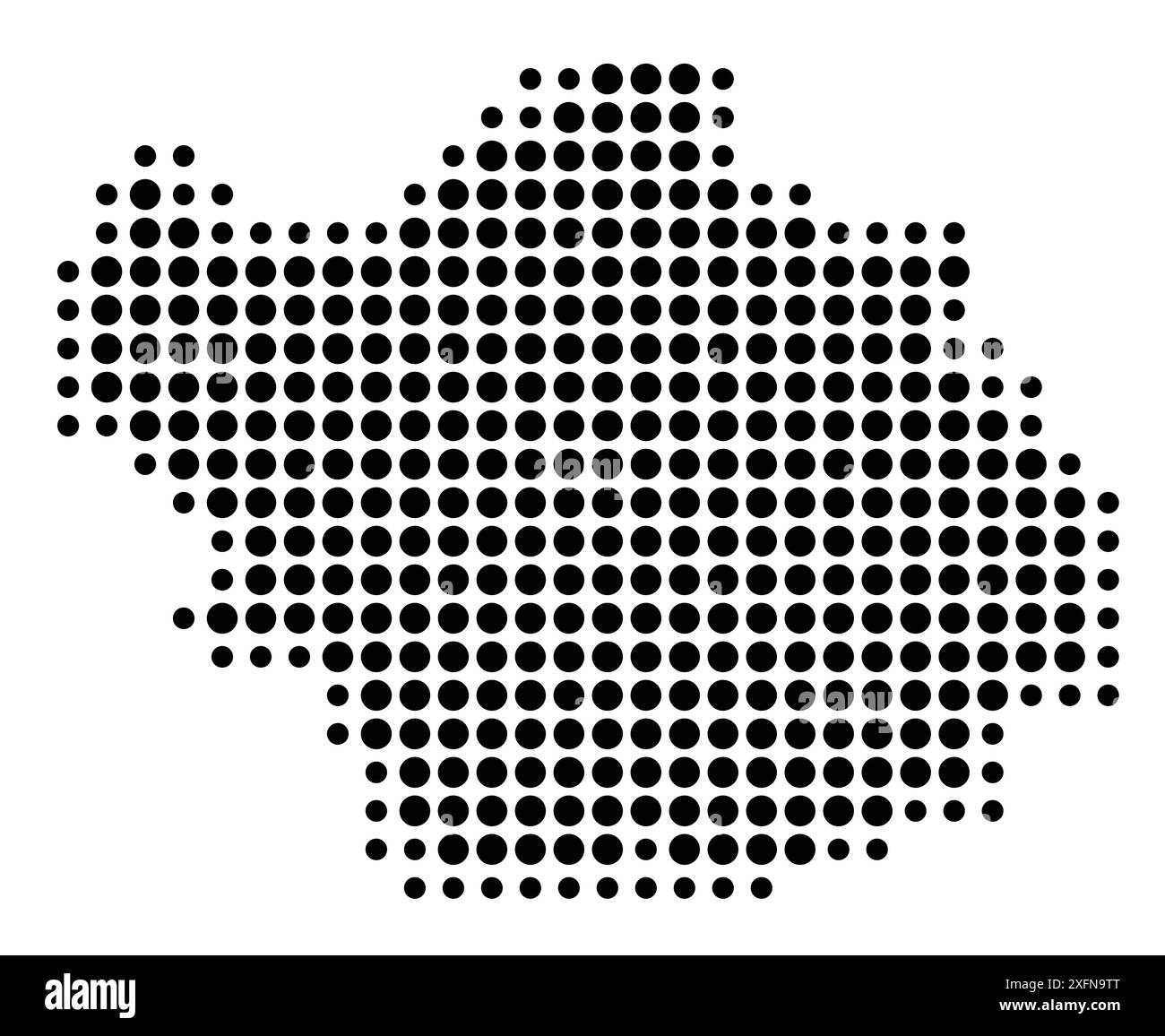 Symbol Map of the Département Aube (France) showing the state/province ...