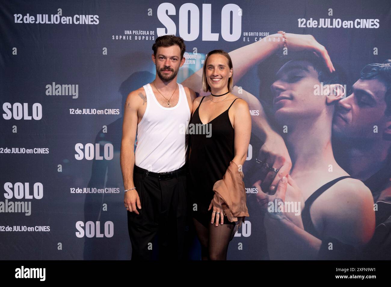 Madrid, Spain. 03rd July, 2024. Felix Maritaud and Sophie Dupuis attend ...