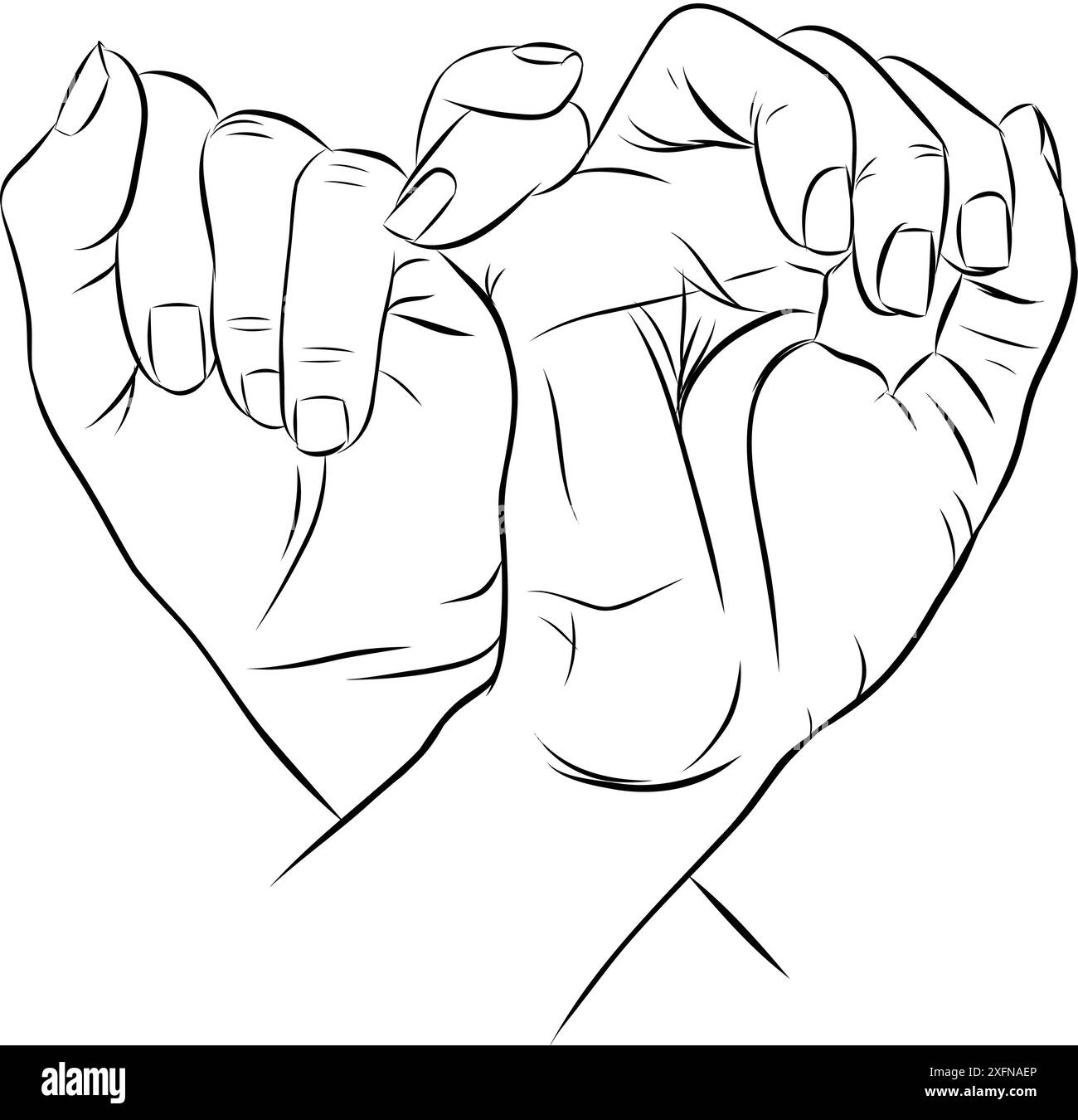 Pinky vector vectors Cut Out Stock Images & Pictures - Alamy