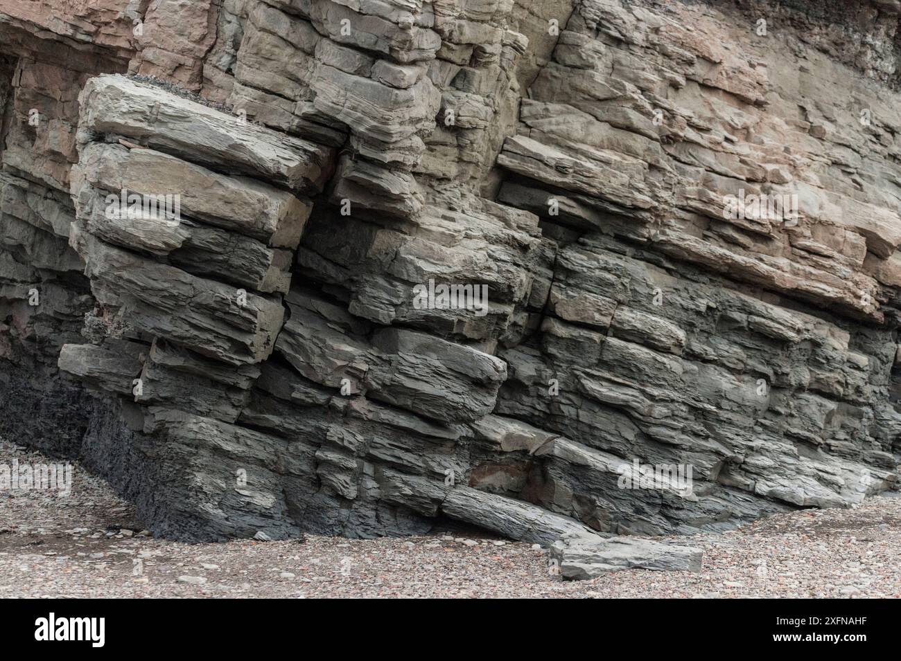 Stratified rock layers at Joggins Fossil Cliffs UNESCO World Heritage ...