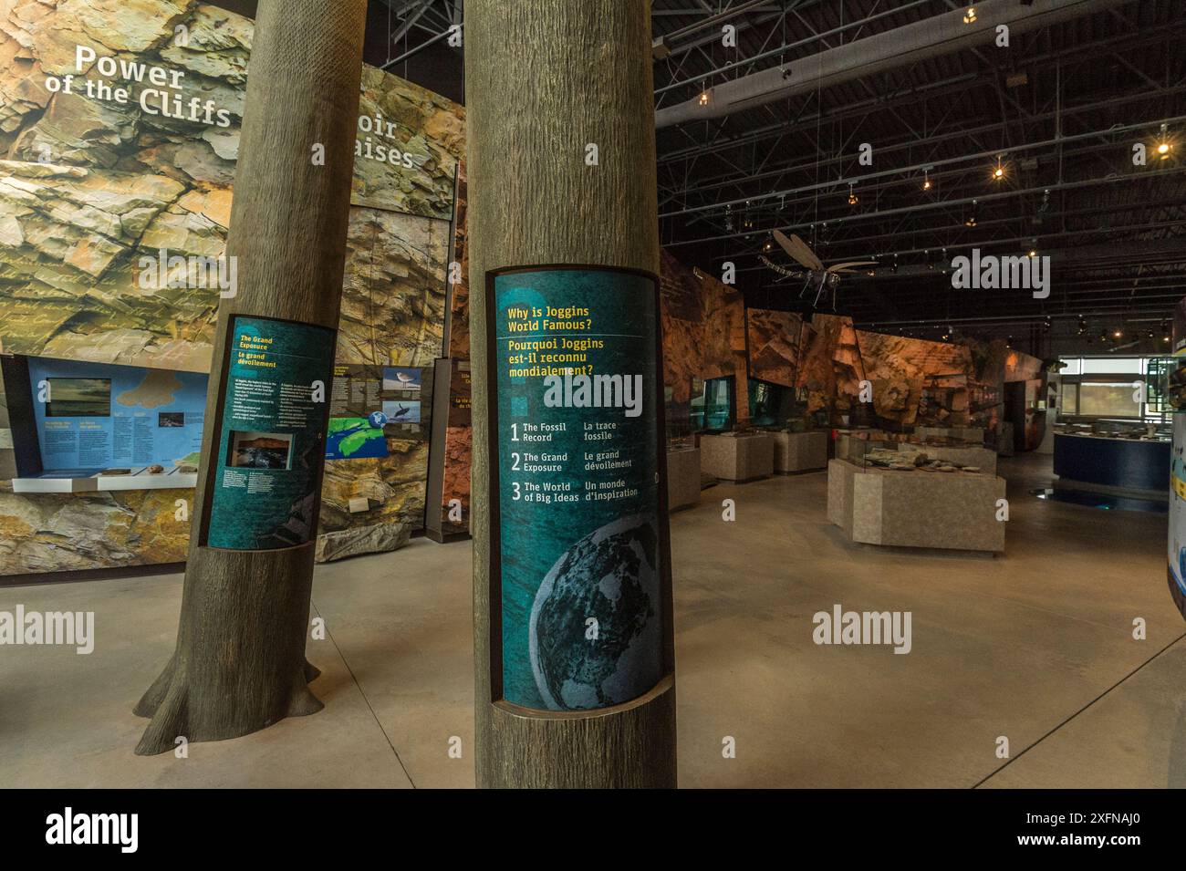 Interpretive display inside the Joggins Fossil Cliffs centre, UNESCO ...