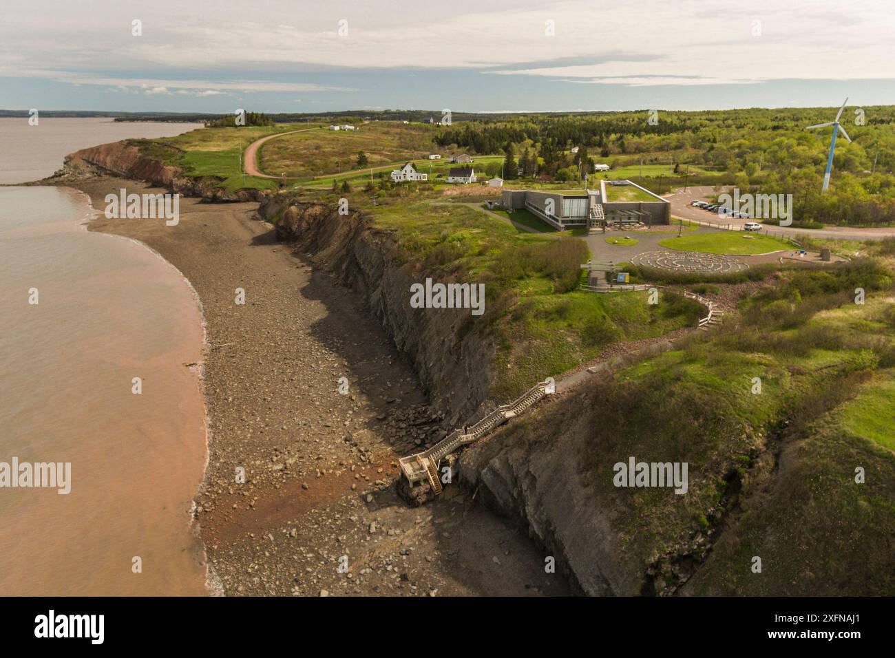 Aerial view of the Joggins Fossil Cliffs and UNESCO World Heritage Site ...