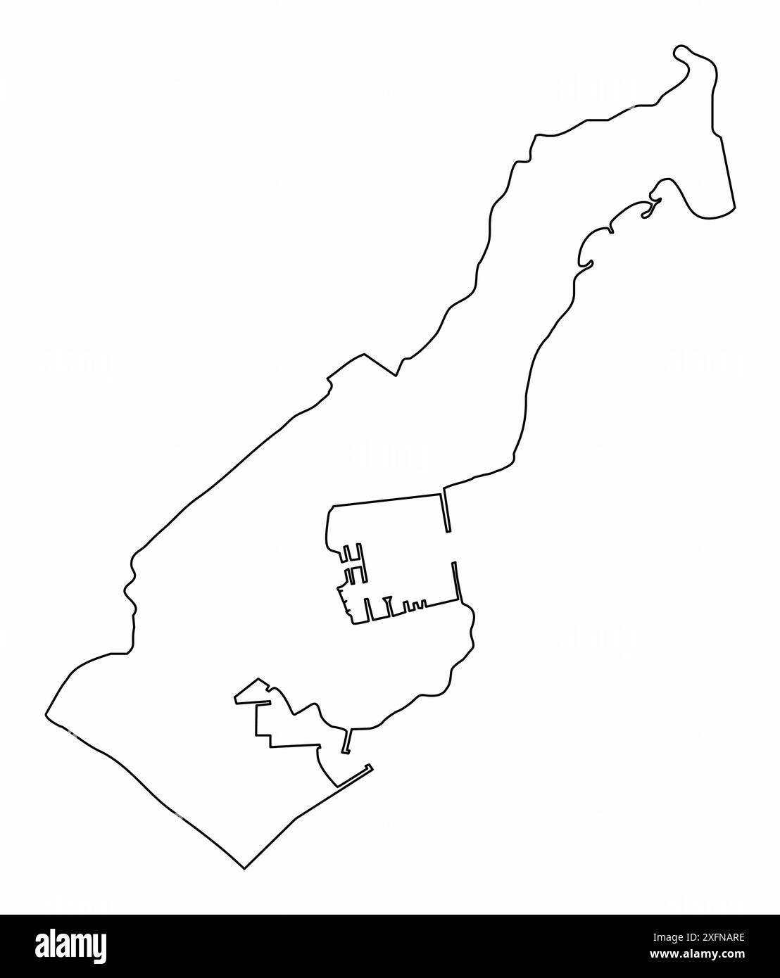 Monaco outline map isolated on white background Stock Vector Image ...