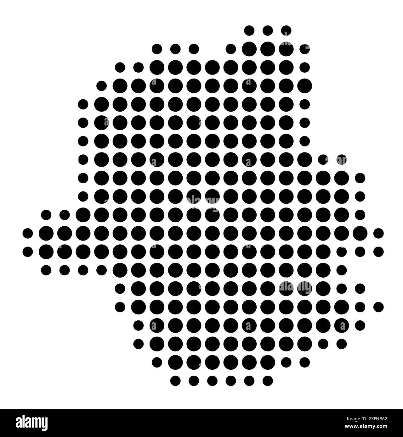 Symbol Map of the Capital Region Brussels (Belgium) showing the state ...