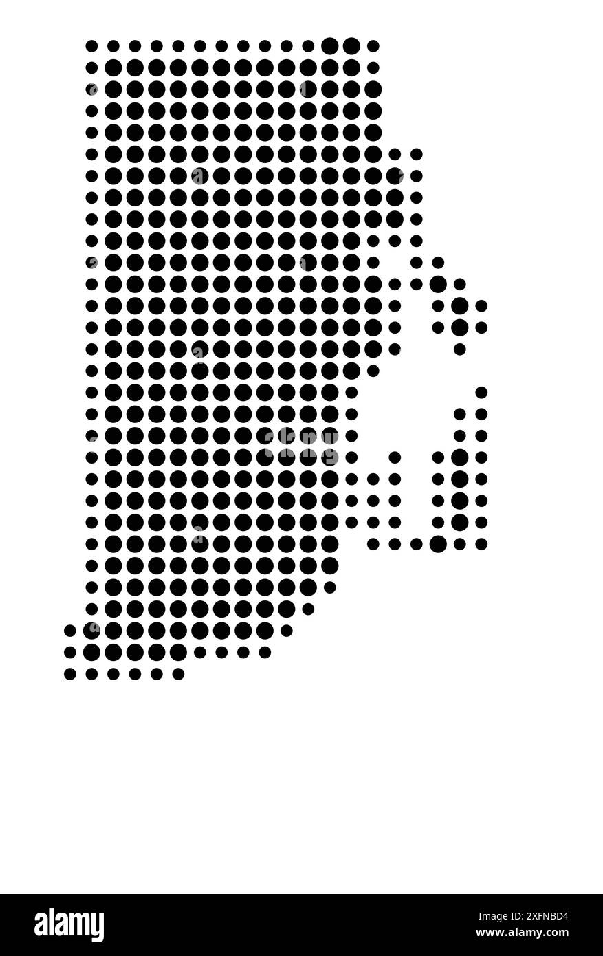 Symbol Map of the State Rhode Island (United States of America) showing ...