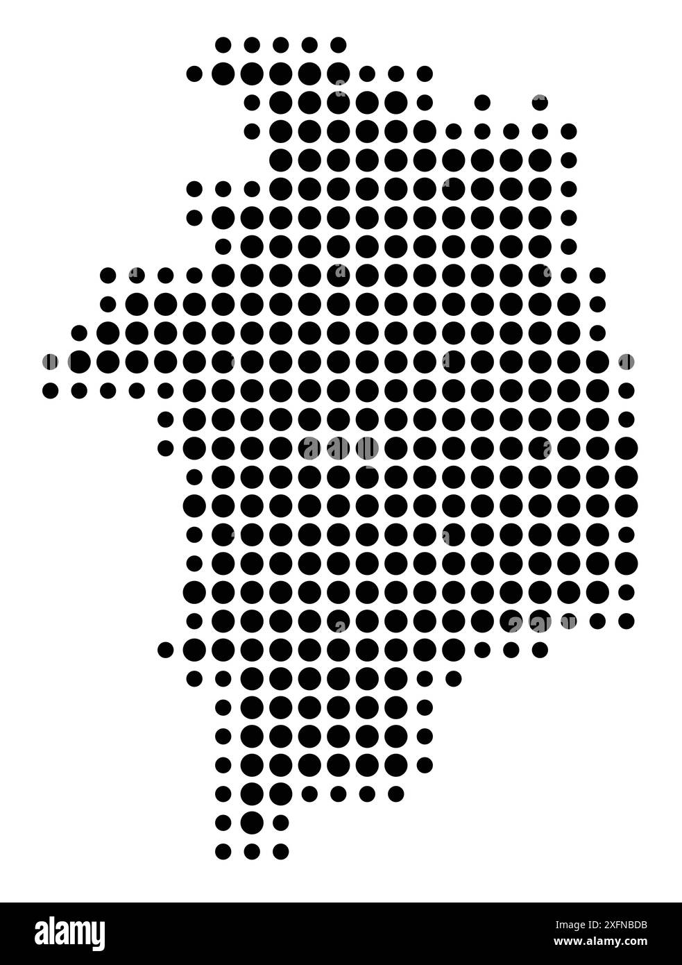 Symbol Map of the Département Cher (France) showing the state/province ...