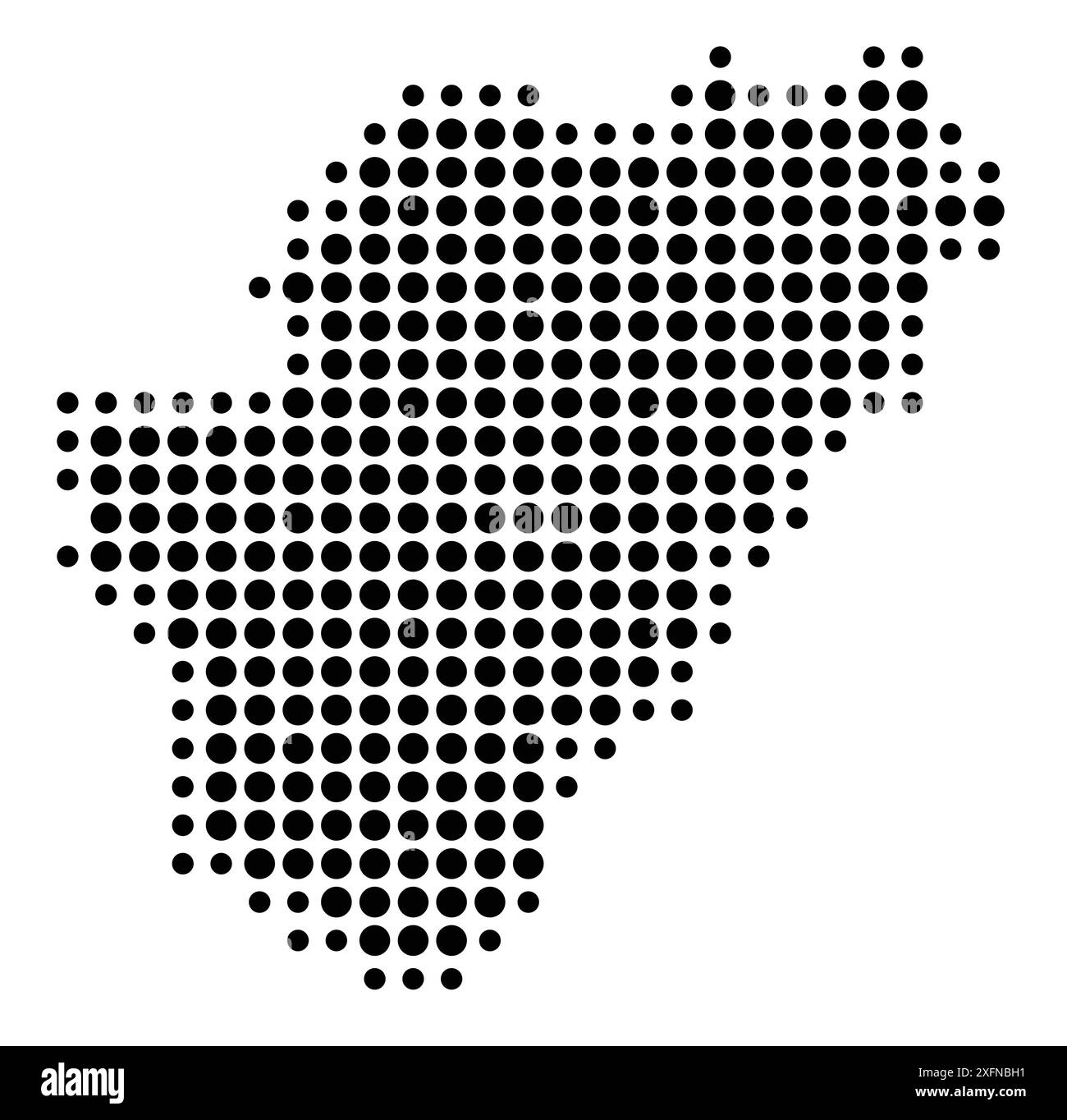 Symbol Map of the Département Charente (France) showing the state ...