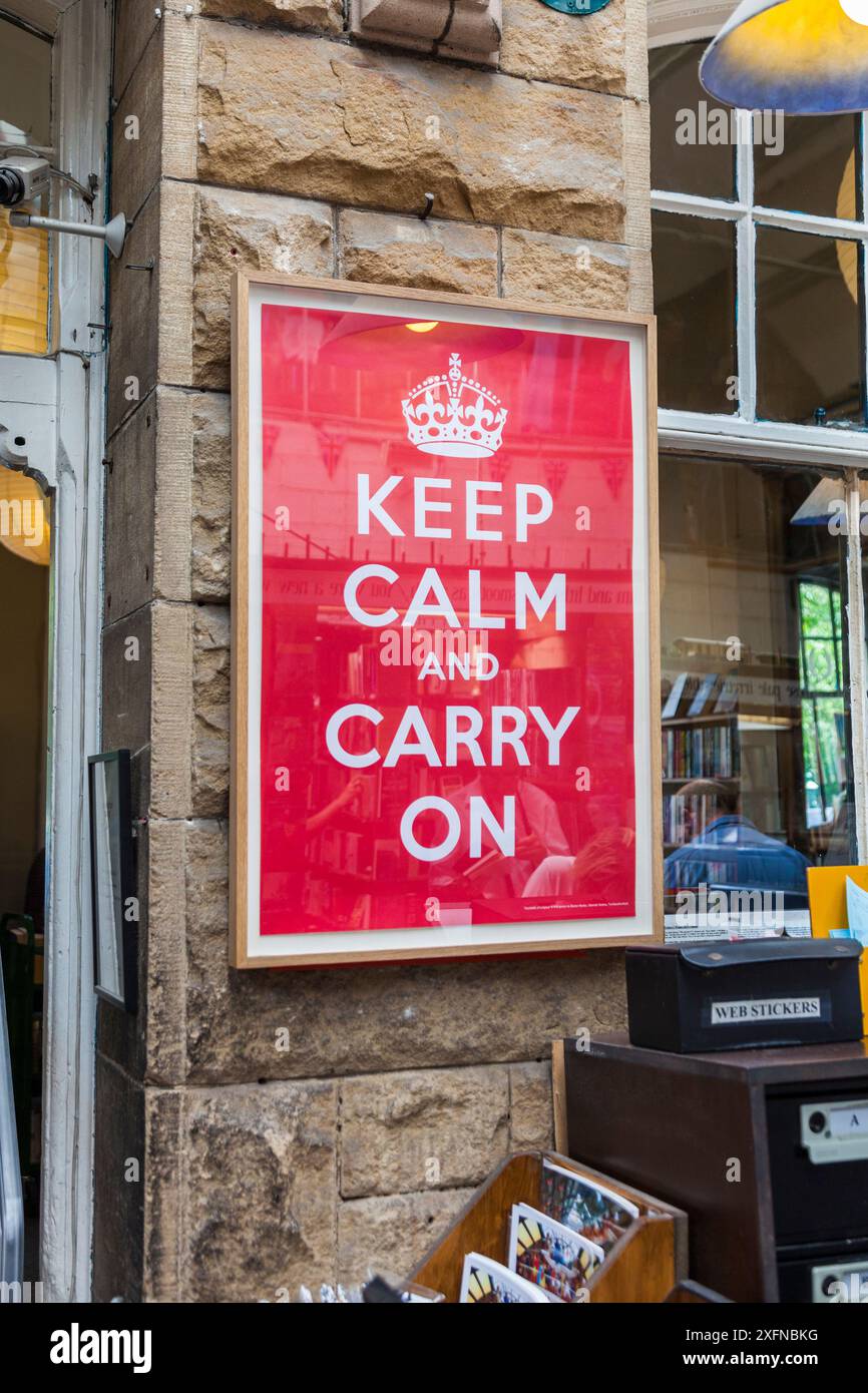 Keep Calm and Carry On poster at Barter Book shop in Alnwick ...
