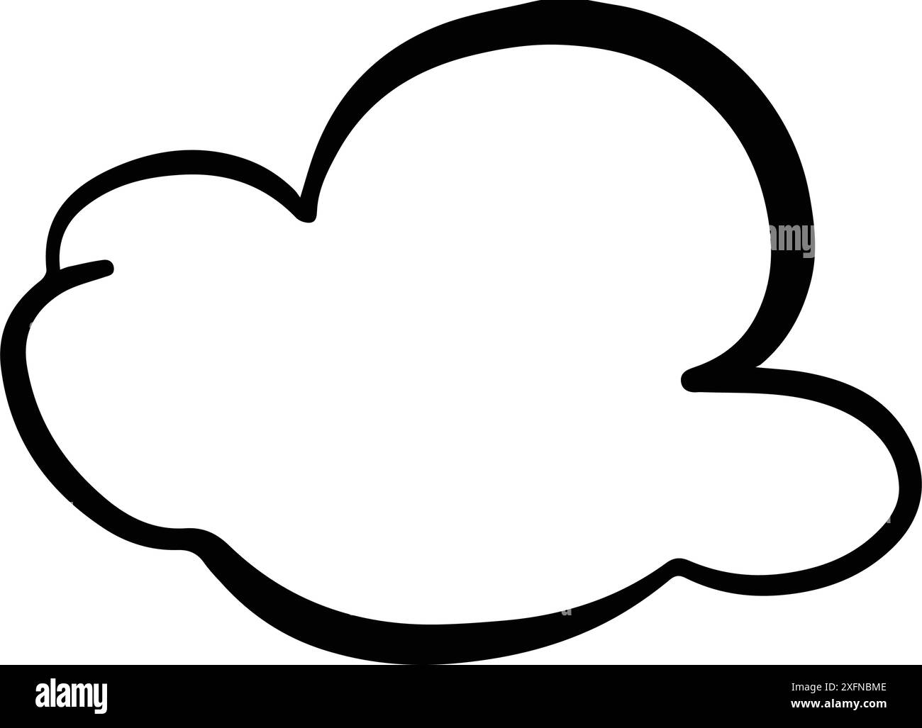 Cloud icon, hand-drawn outline sketch simple doodle outline drawing art ...