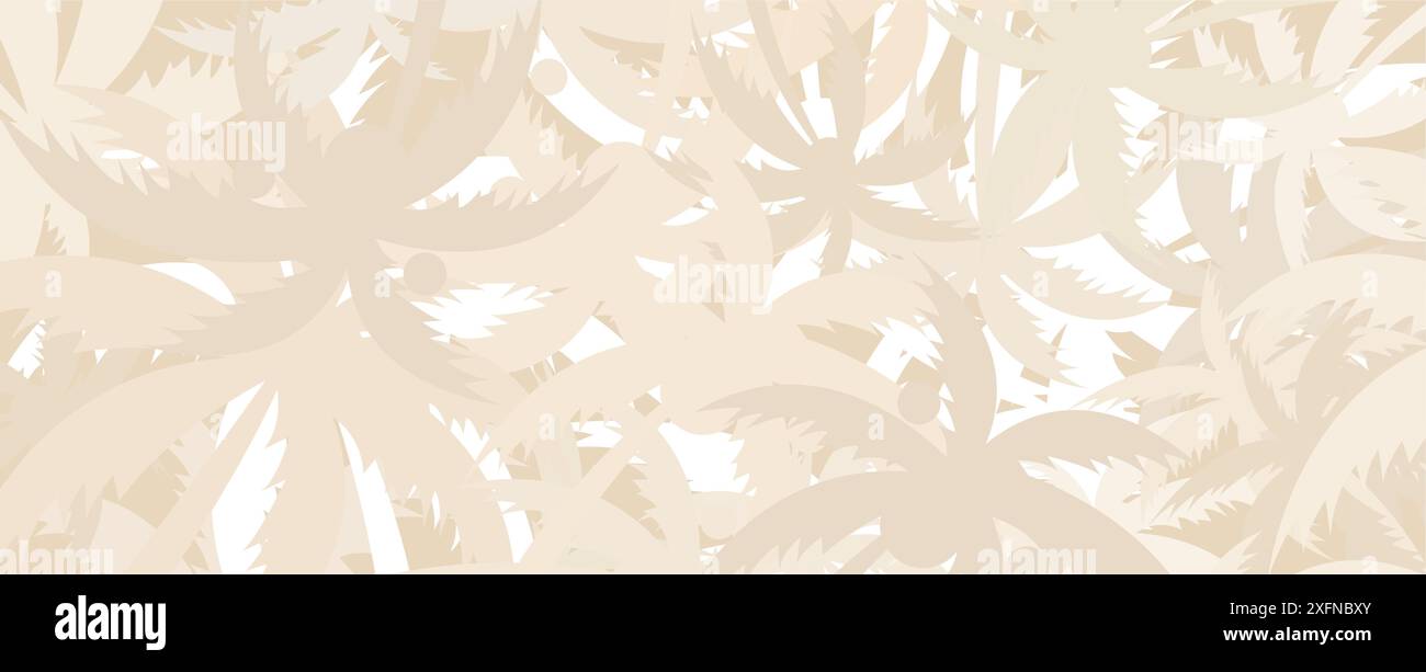 Beautiful beach with palm trees on white sand and blue ocean Stock Vector Image & Art - Alamy