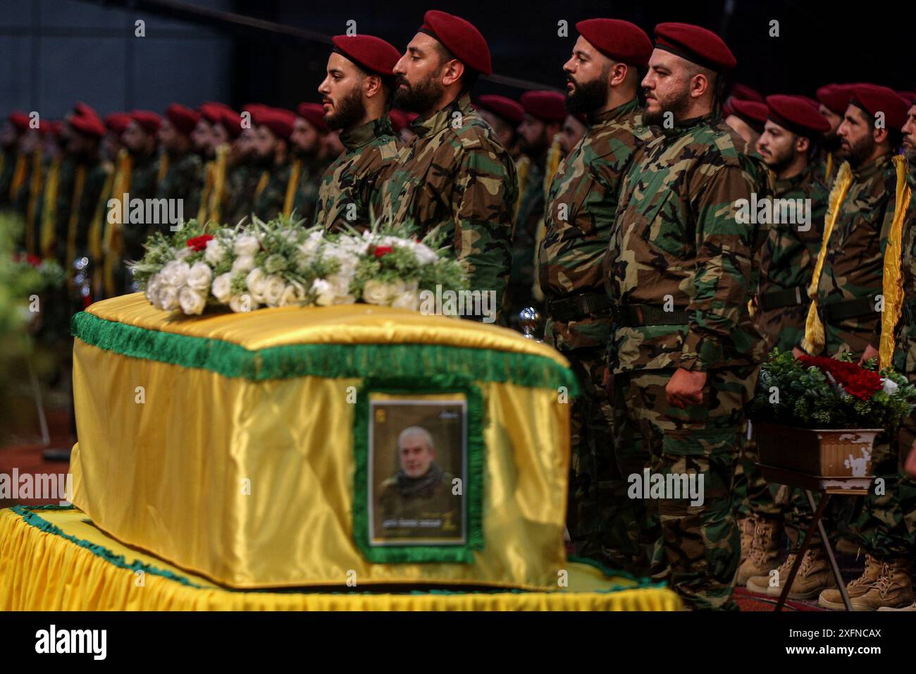July 4, 2024, Beirut, Beirut, Lebanon: Pro-Iranian Hezbollah militants ...