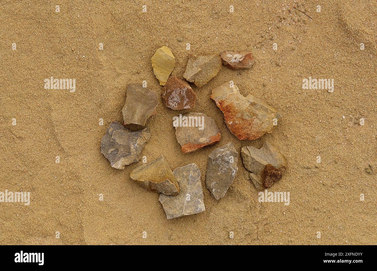 Flint flakes, Mungo National Park, Willandra Lakes UNESCO Natural World ...