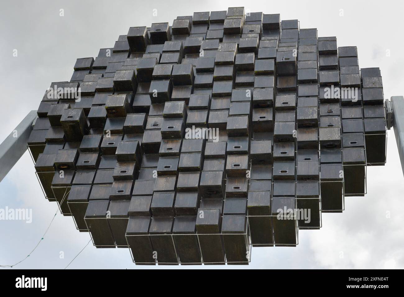 Reverse side of Swift tower with nest boxes for up to 100 pairs of ...