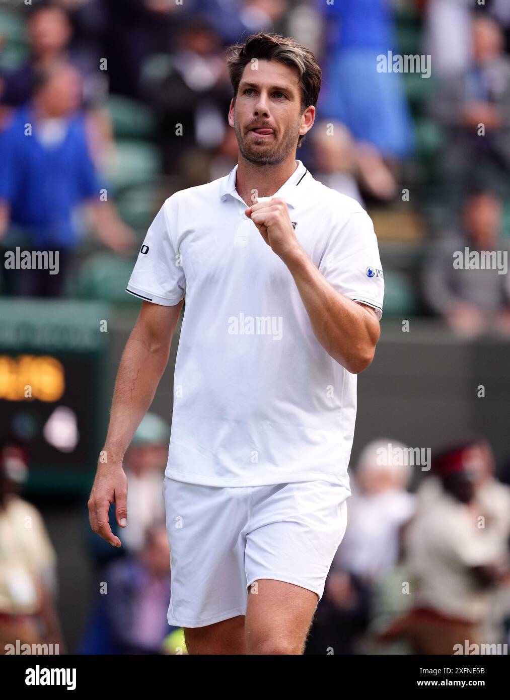 Cameron Norrie celebrates beating Jack Draper (not pictured) on day ...