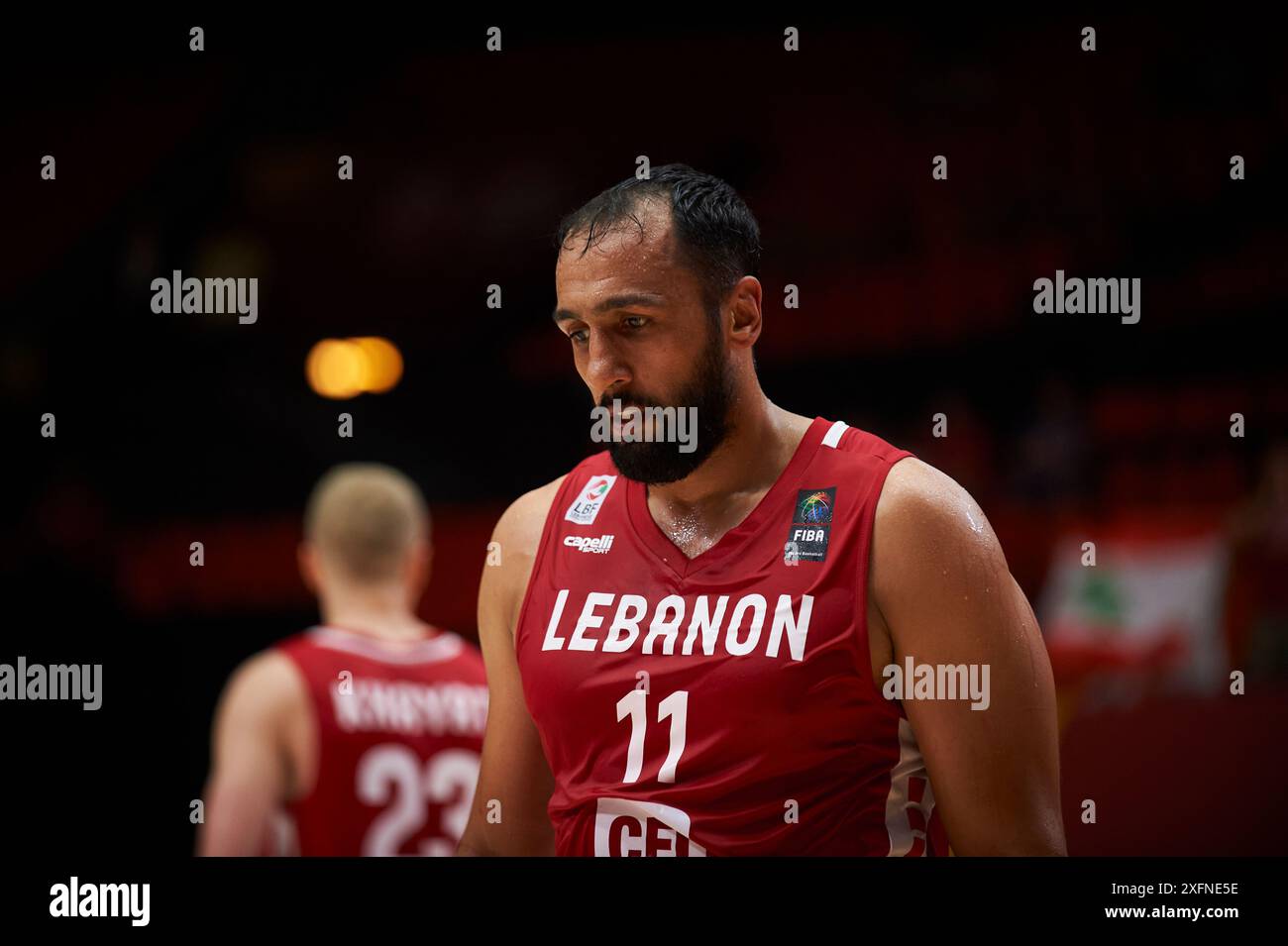 Ali Haidar from Lebanon team seen in action during the game between ...