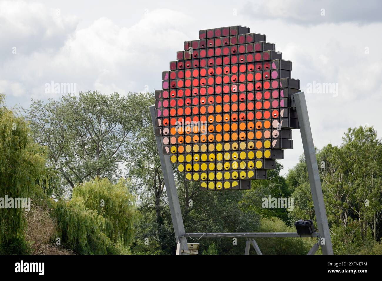 Swift tower with nest boxes for up to 100 pairs of Common swifts (Apus ...