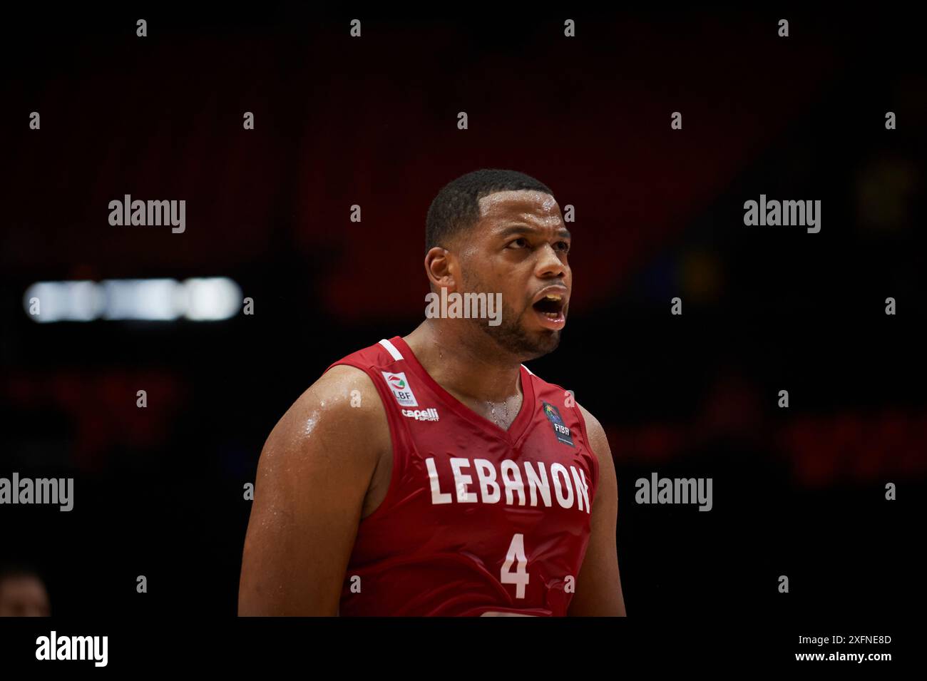 Omari Rasulala Spellman from Lebanon team seen in action during the ...